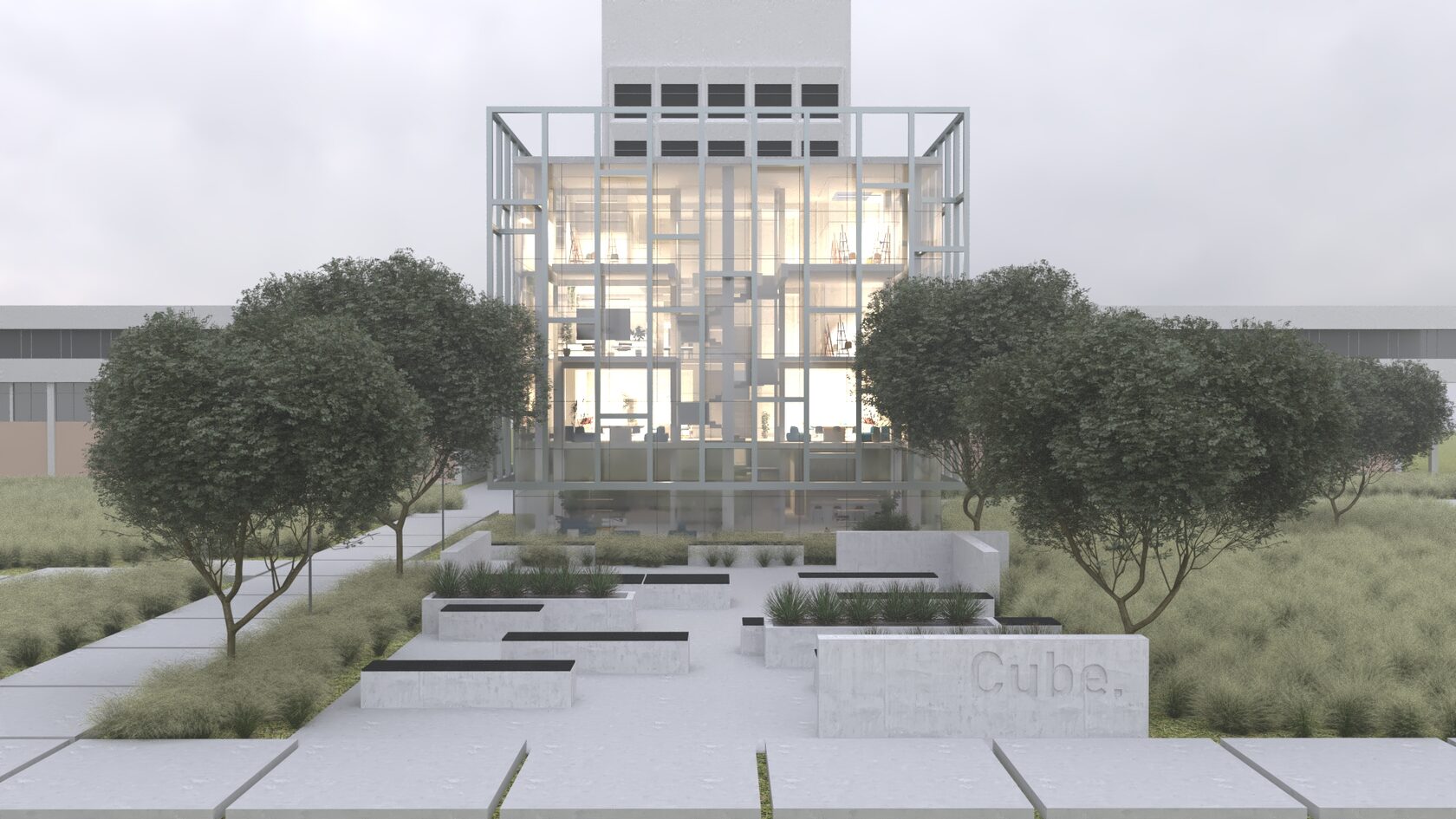 Cube. — open space of the MGSU Moscow