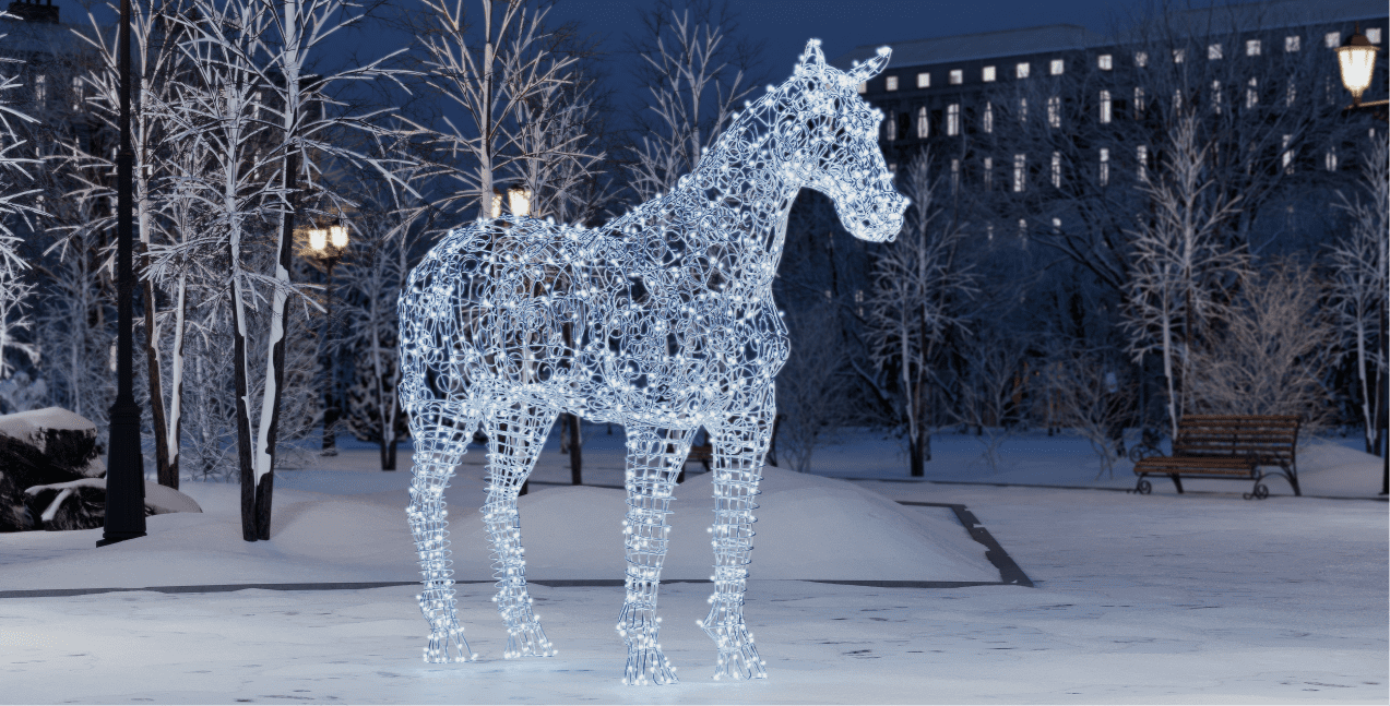 Световые фигуры новогодние уличные – Производство светодиодных конструкций