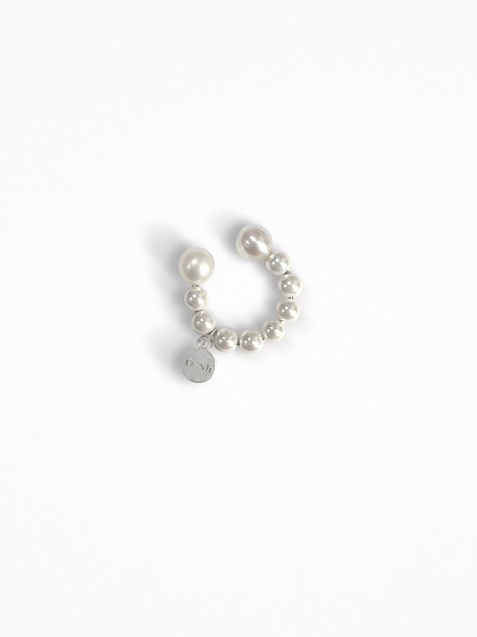 "PEARL" EAR CUFF SILVER