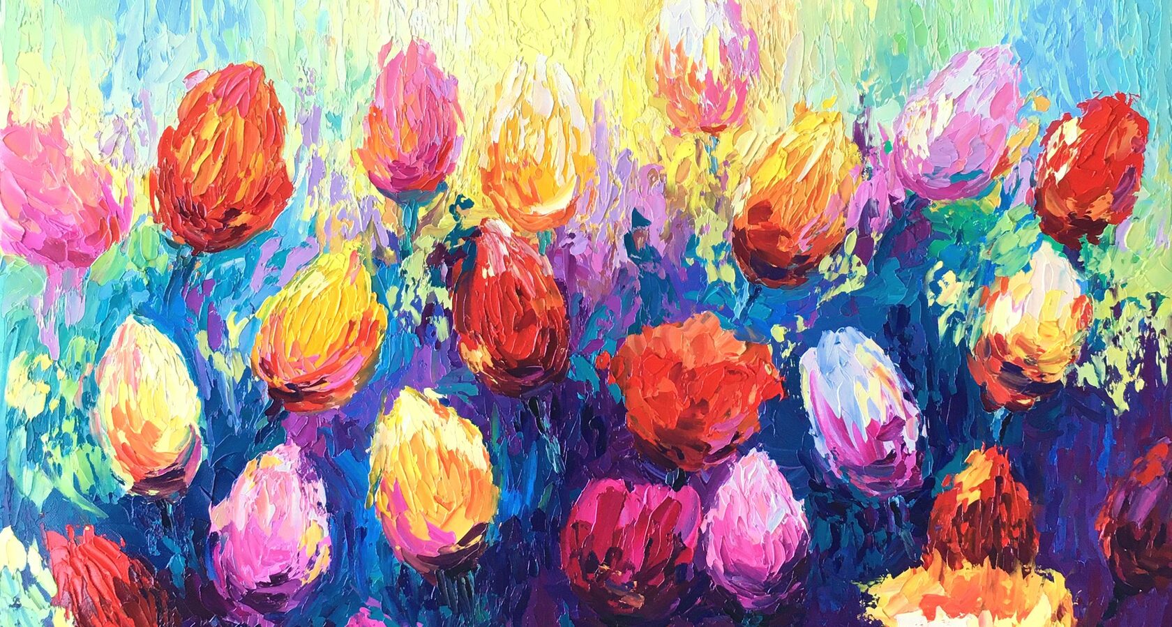 Contemporary Impressionism Oil Paintings, Bright painting by artist ...