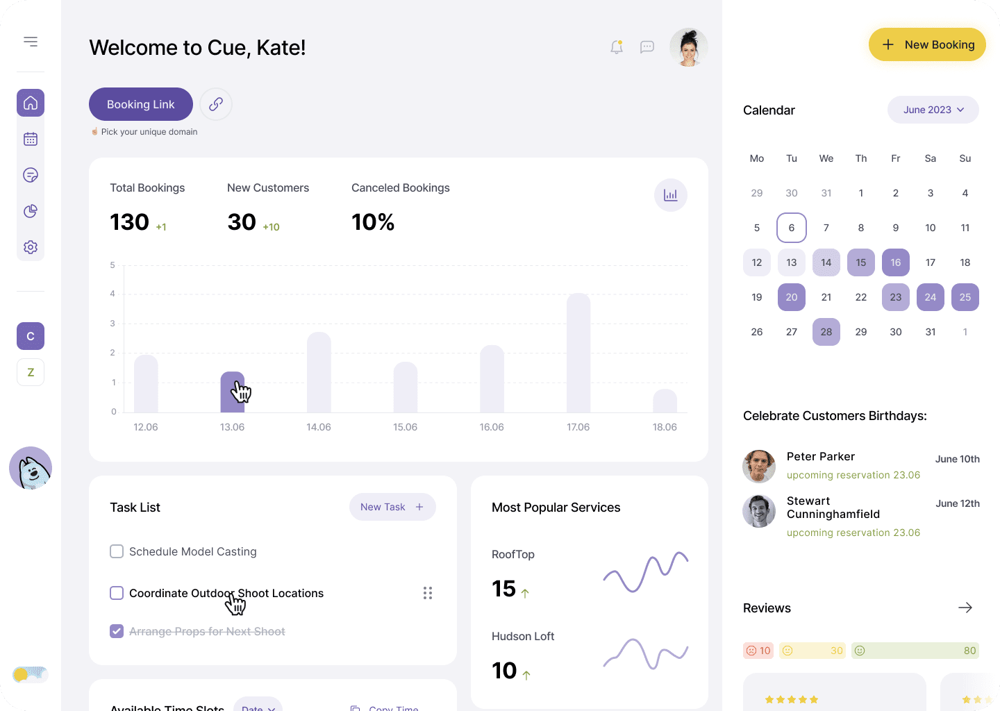 Free Online Scheduling Tool for Spaces and Services | Cue