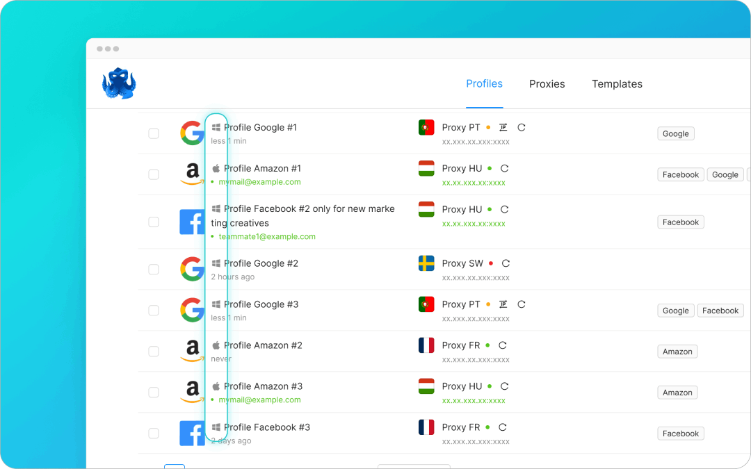 Octo Browser 1.8: dark theme, bookmarks import, automatic subscription ...
