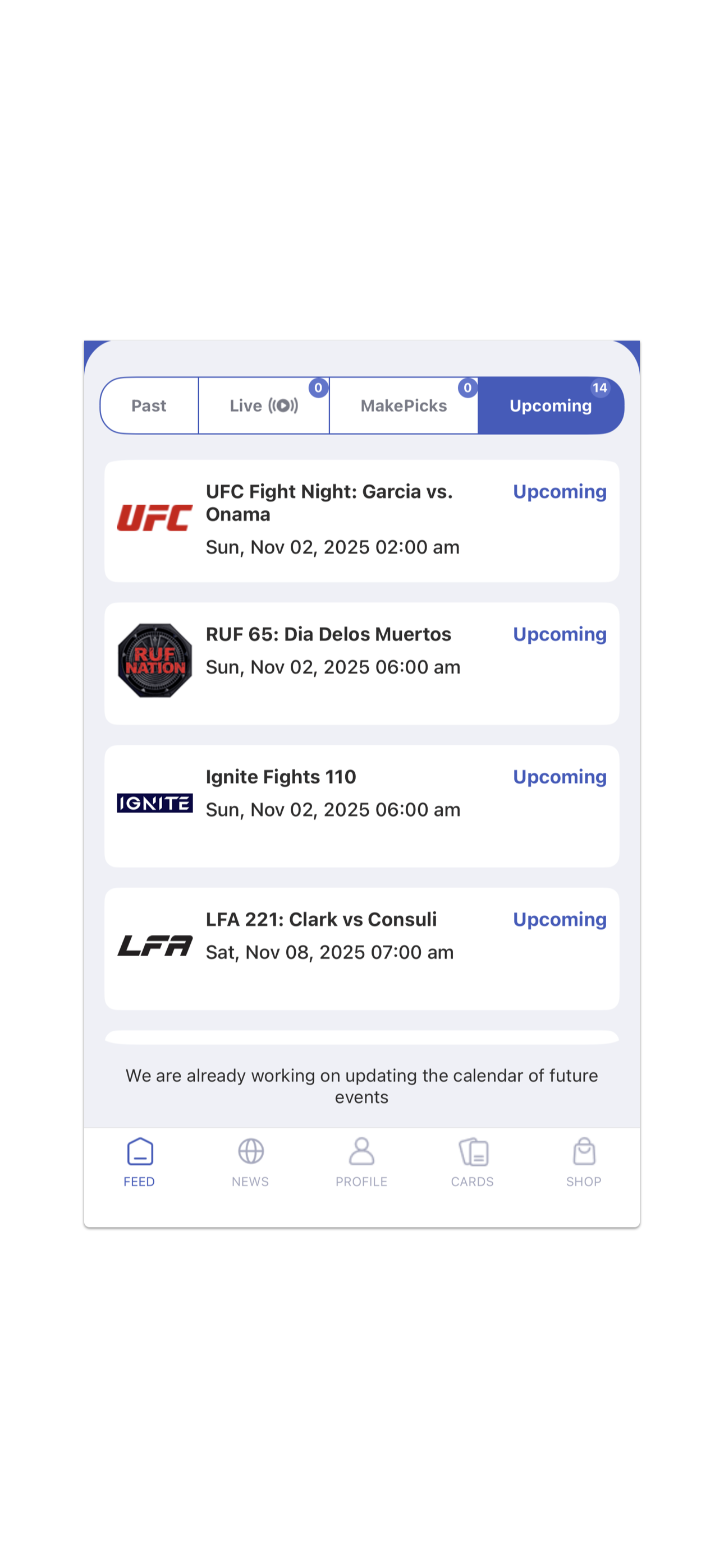 UFC Live Results, Fight Cards & Full Schedule | Faster Only In The ...
