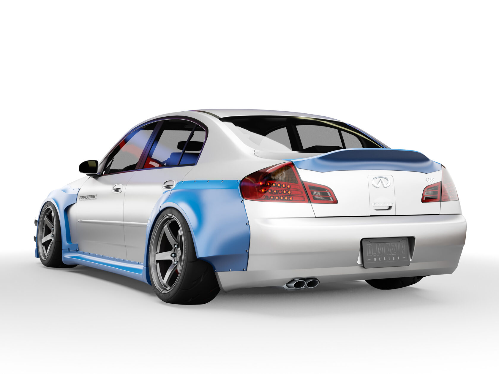 FENDERIST SPEC S Fender Flares Set / WIDE BODY KIT INFINITI G35 ...