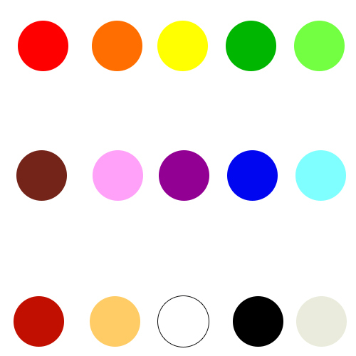 Learn names of colors in Russian