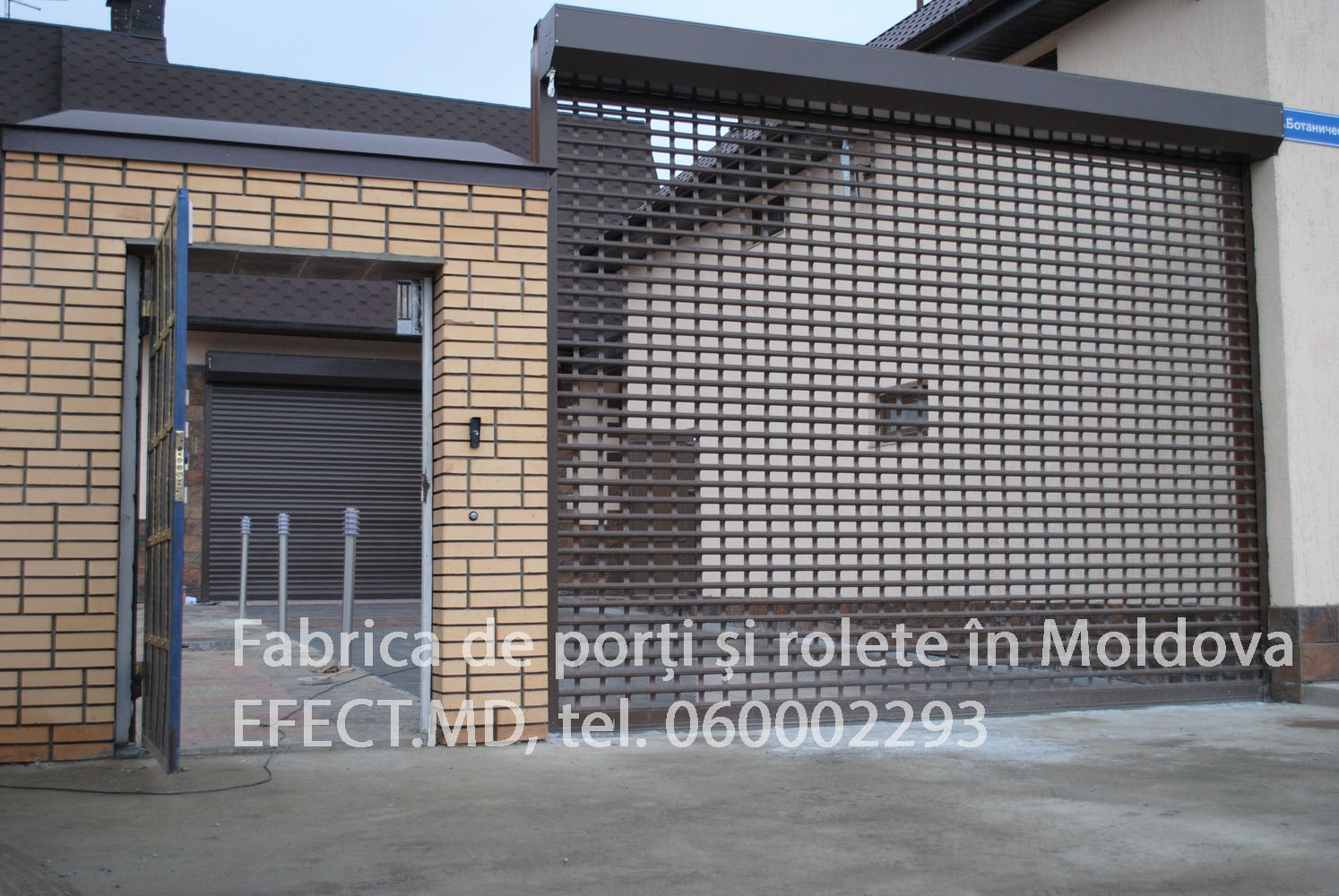 Poze lucrărilor de instalare a porților rolete de tip grilaj automate ...