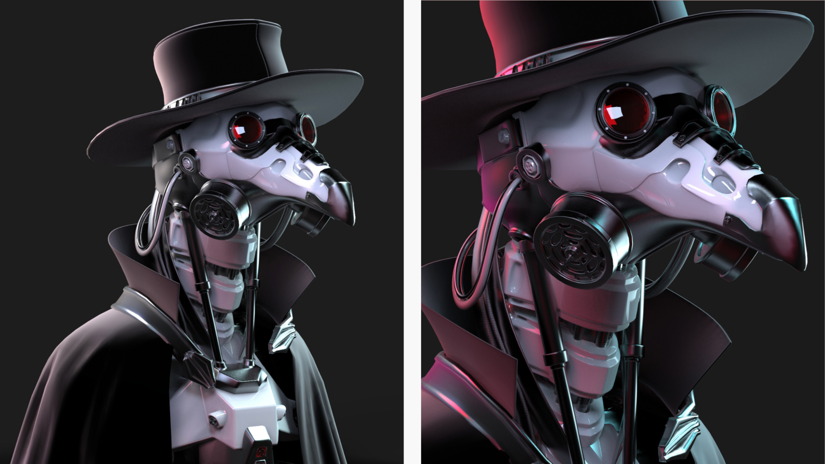 Cyberpunk plague doctor