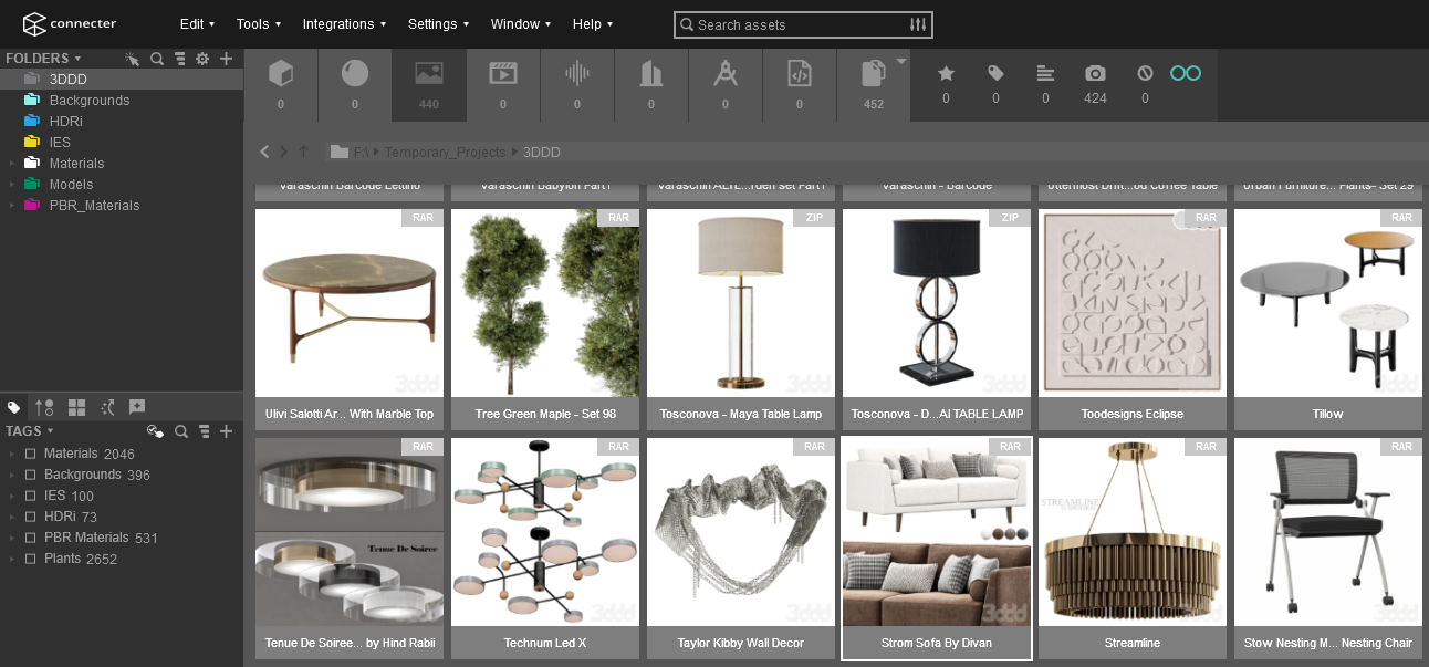 Создание собственной базы 3D моделей в Connecter для 3D Max