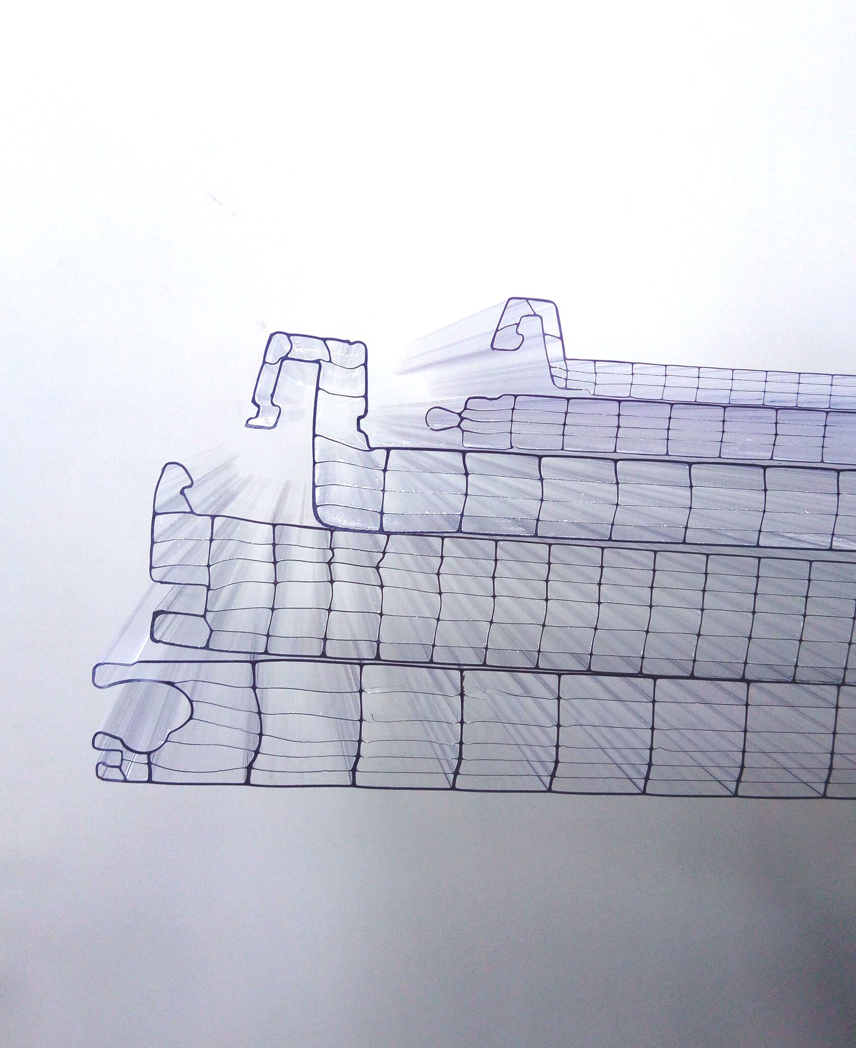 Multi-layer polycarbonate panels with locking fasteners