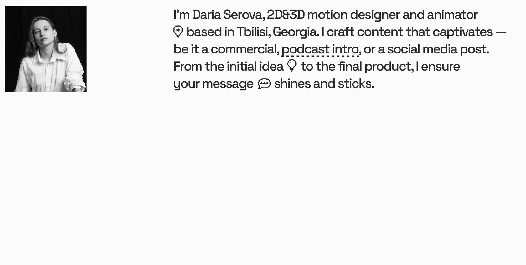 Daria Serova // Portfolio