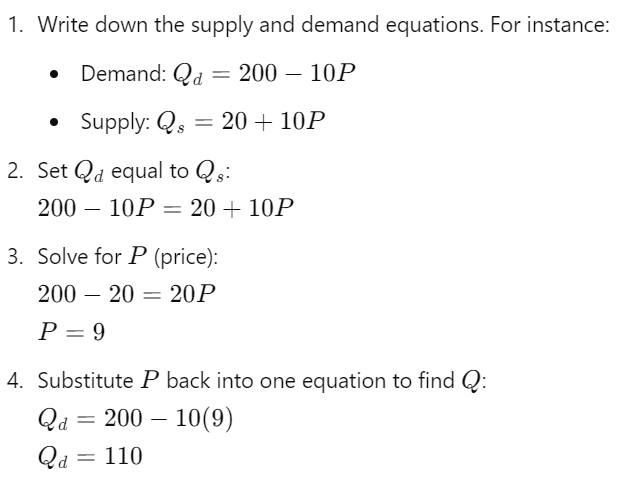 Equilibrium Price: Definition, Calculation & Market Examples