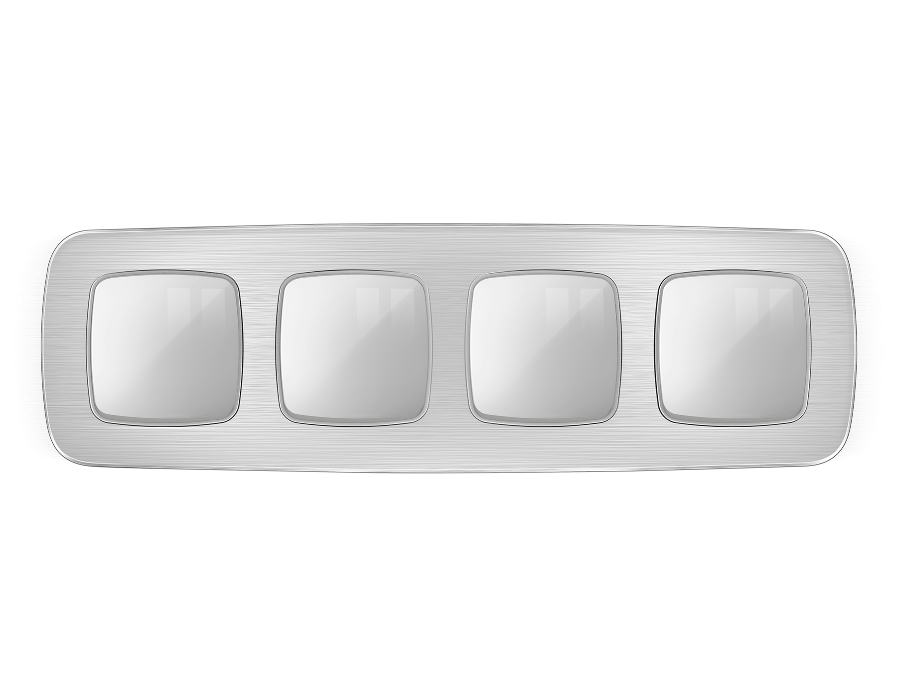 Рамка OMEGA Radian (Серебро Металл шлифованный) 4-ая OF580104