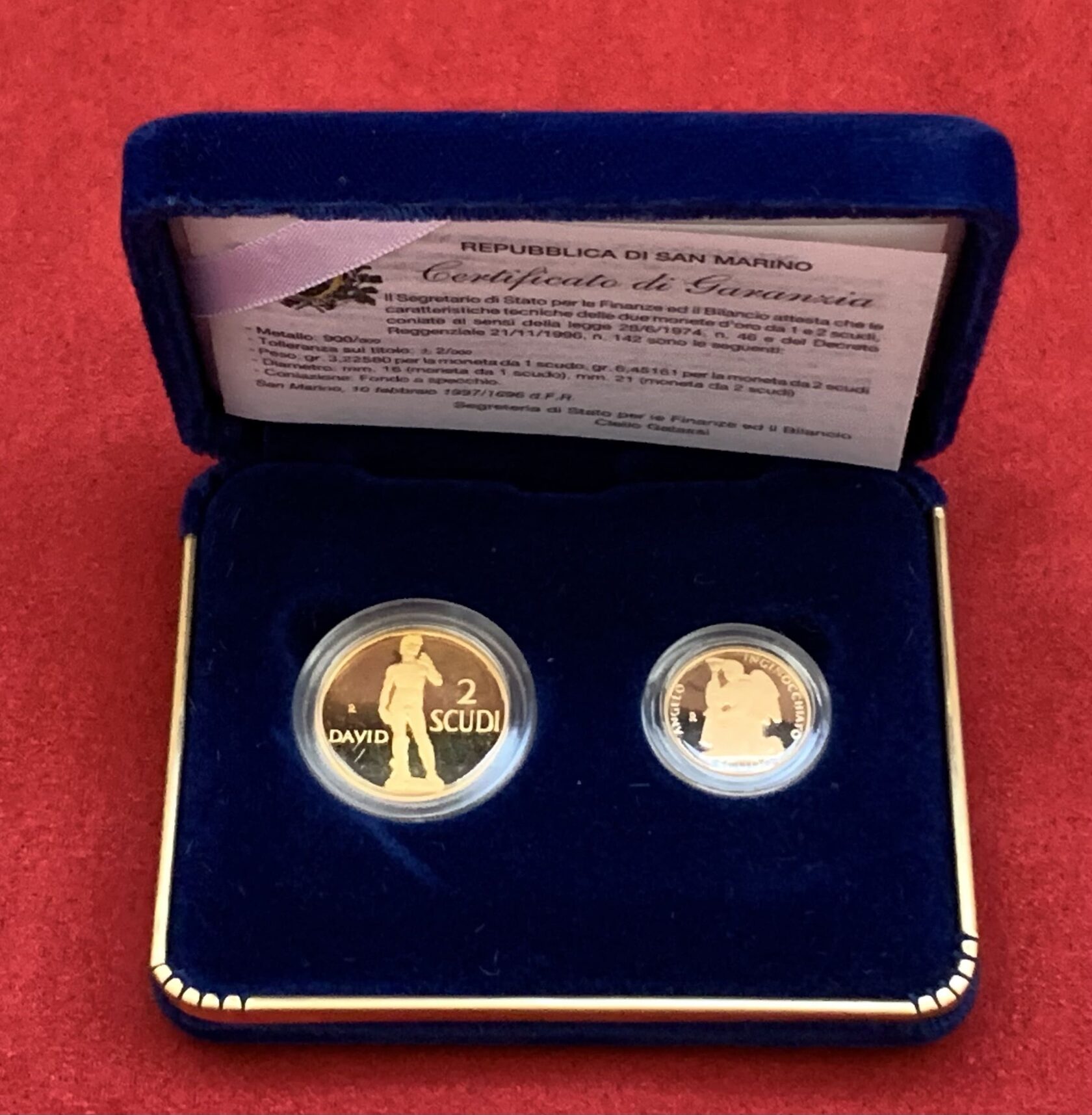 1 и 2 скудо 1997 год Сан-Марино