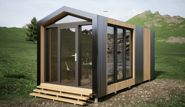 Готовая баня мини барнхаус под ключ | Woodnext