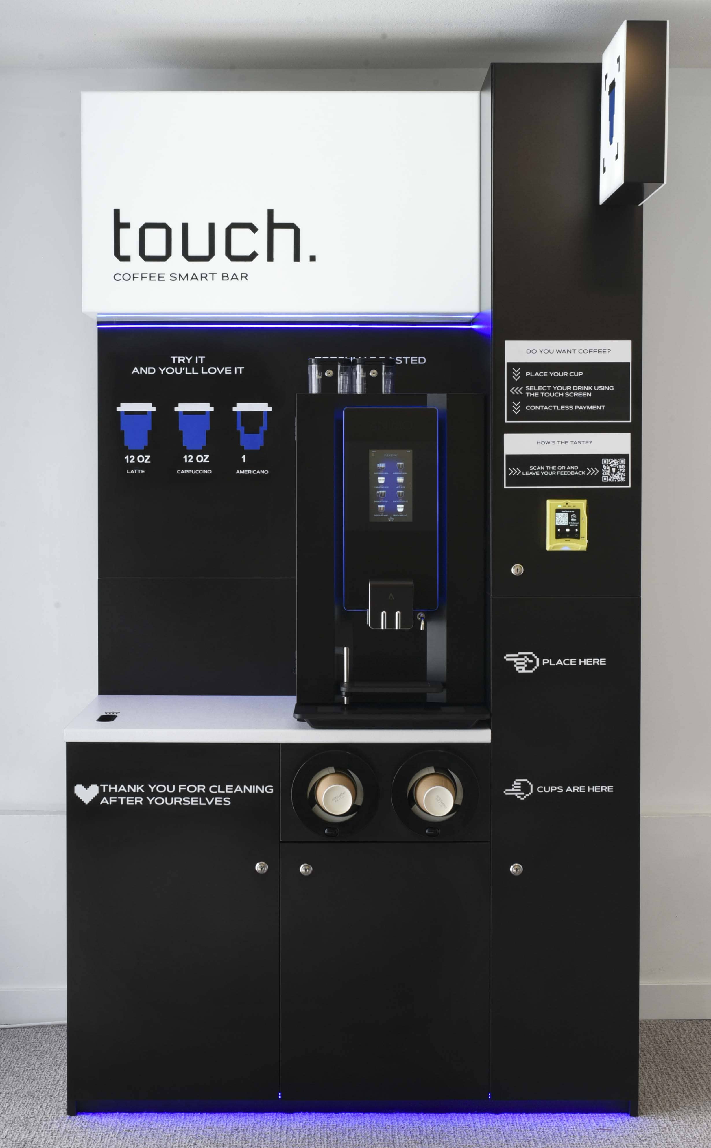 "Touch Coffee" fully automated self-service coffee bar