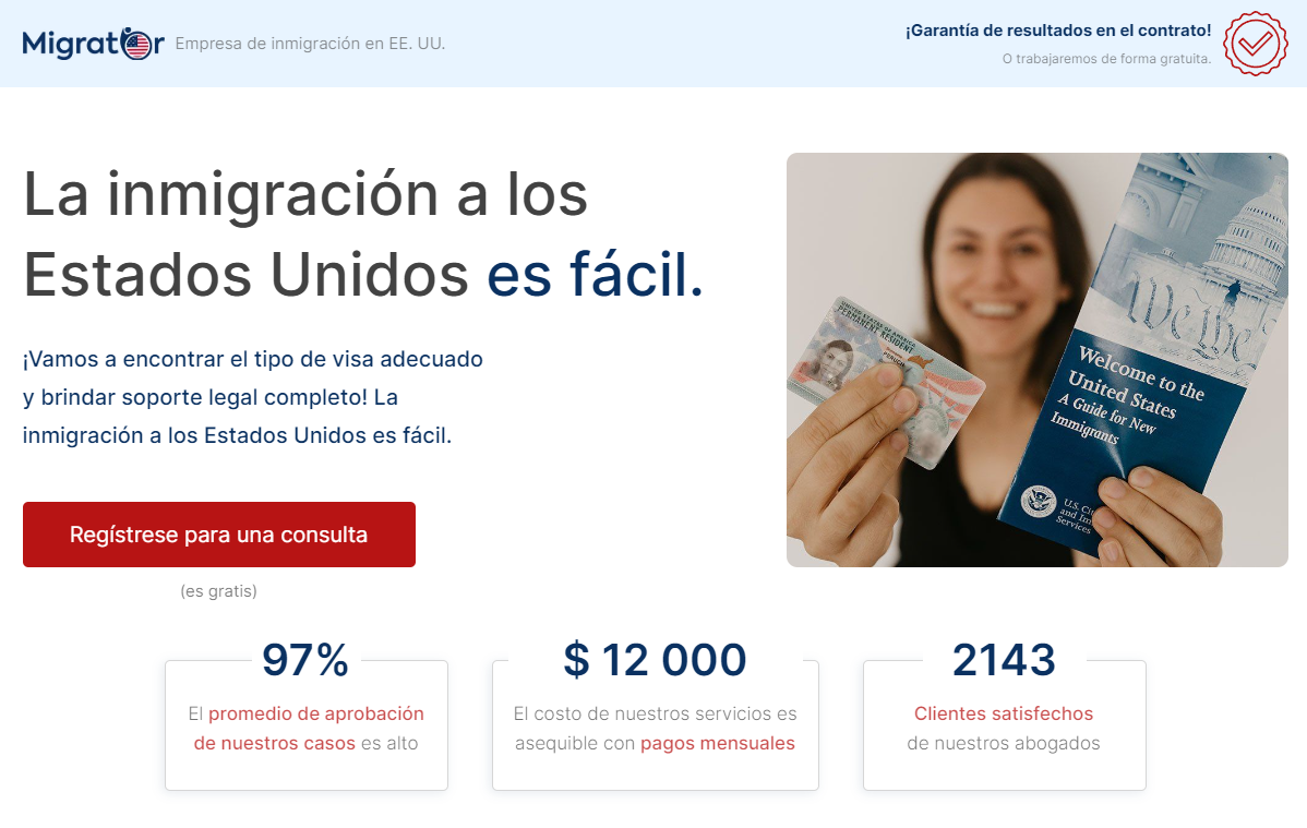 La inmigración a los Estados Unidos es fácil.