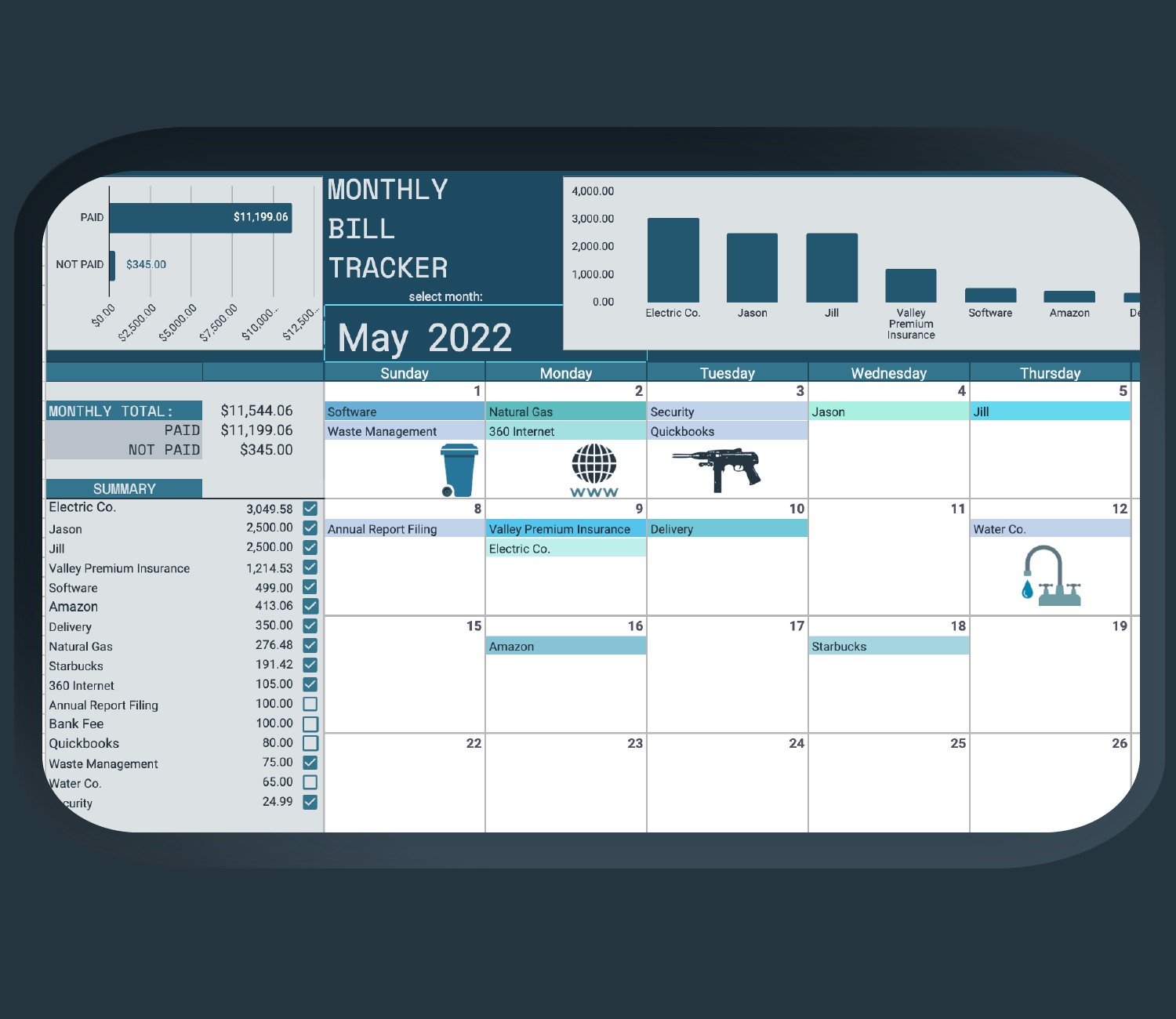7 Best Google Sheets Template Calendar Downloads | otherworldly.design