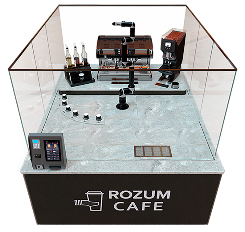 Robot customization. Open a robot kiosk or a robot drinks bar