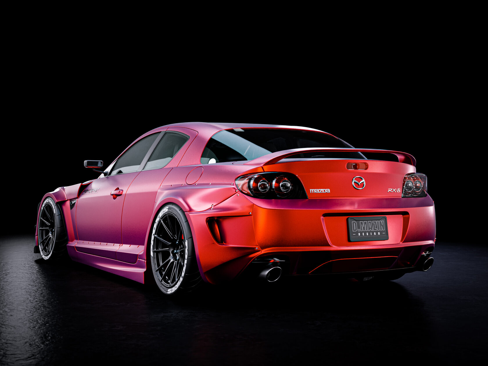 FENDERIST SPEC S 50mm fender flares kit / WIDE BODY KIT Mazda RX-8 2008 ...