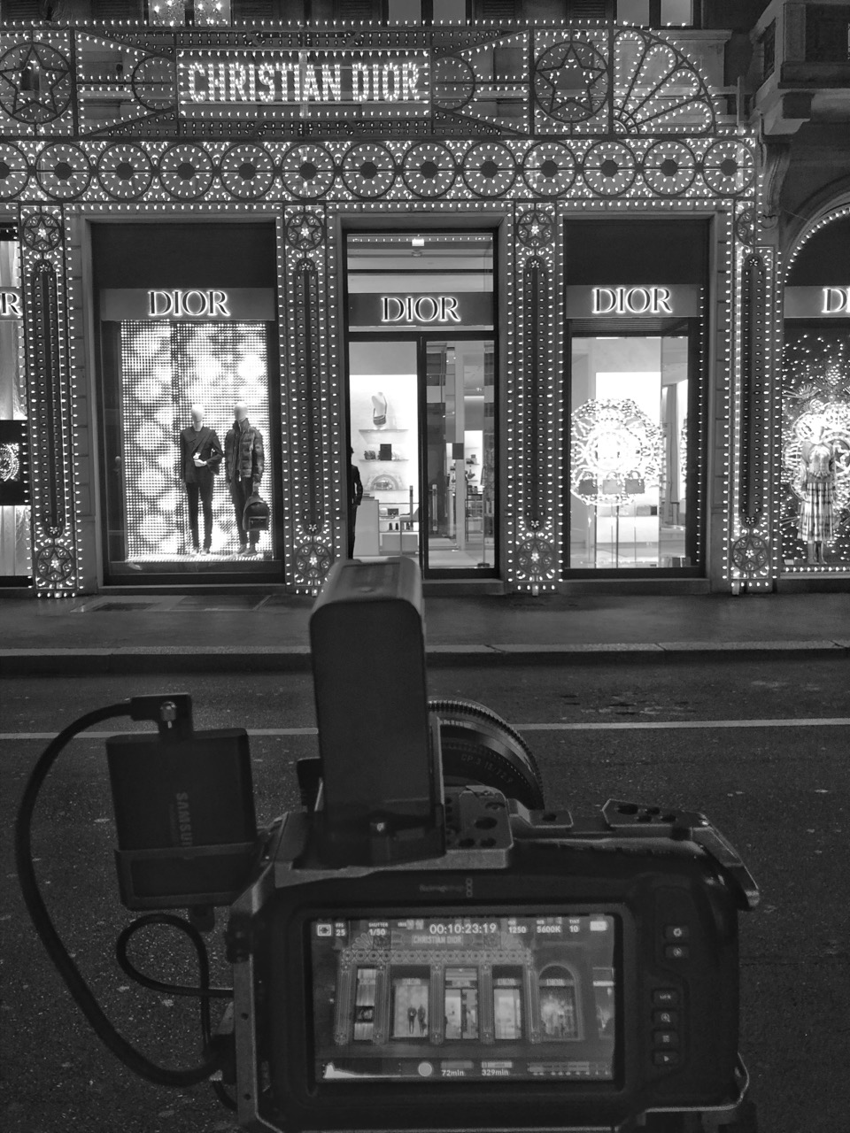 Making of a corporate film for Christian Dior Couture in Milan, Italy