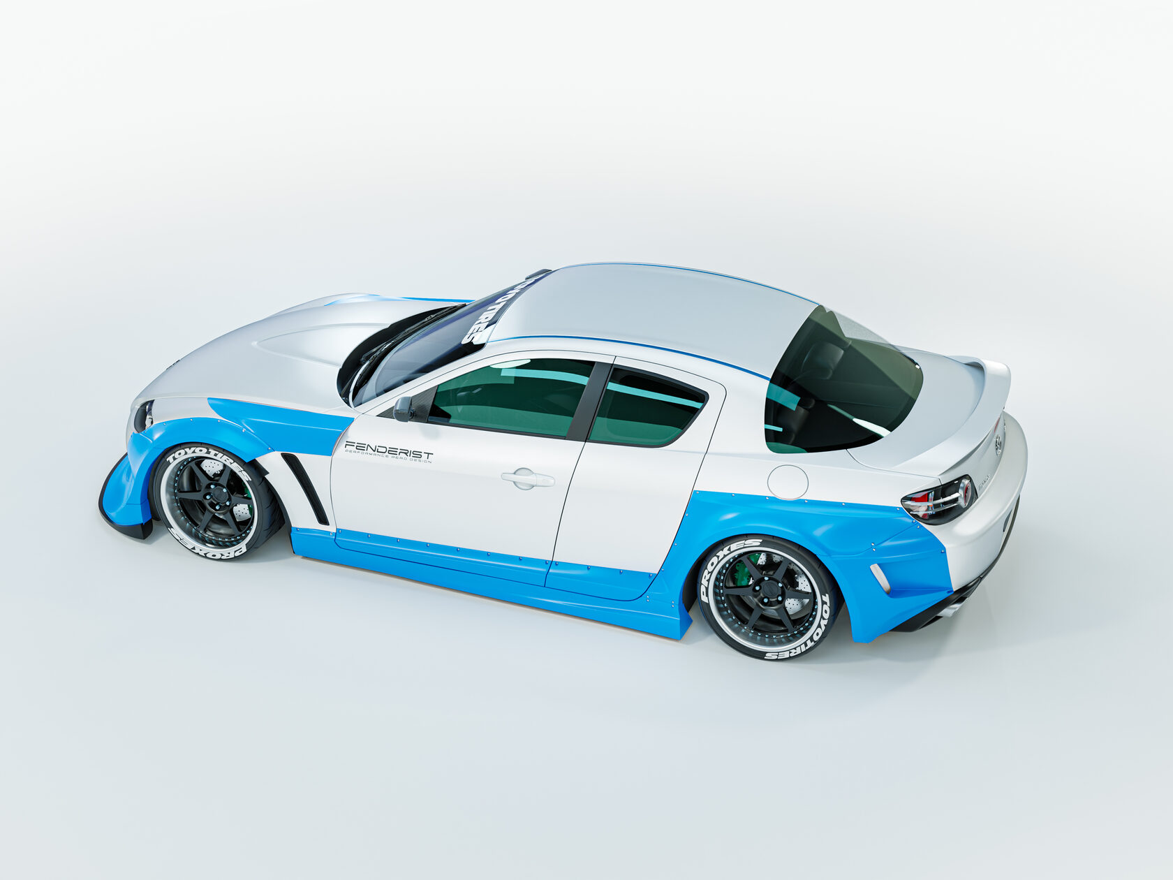 FENDERIST SPEC S 50mm fender flares kit / WIDE BODY KIT Mazda RX-8 2003 ...