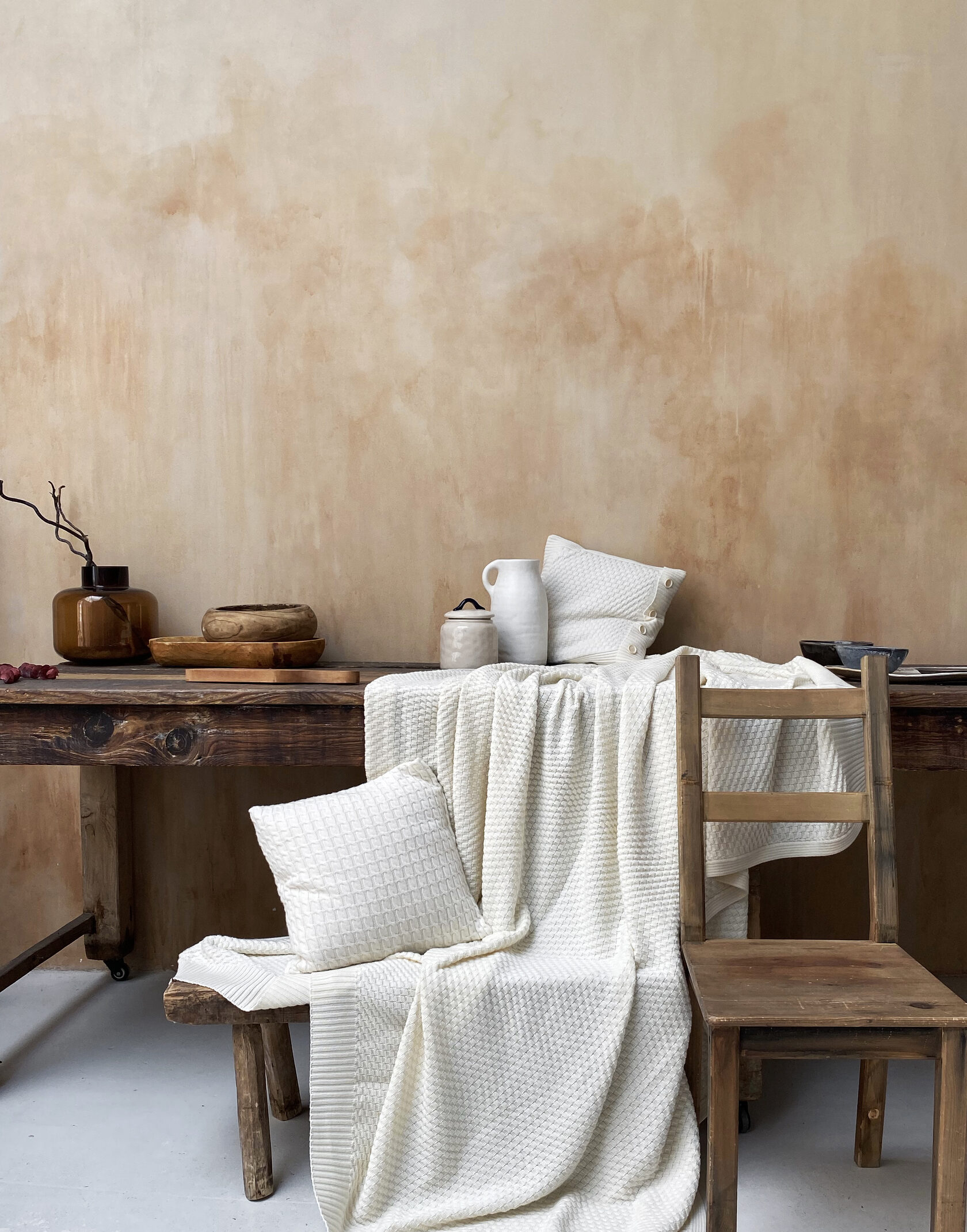 Мягкие вязаные пледы и наволочки для подушек || Northern Factory