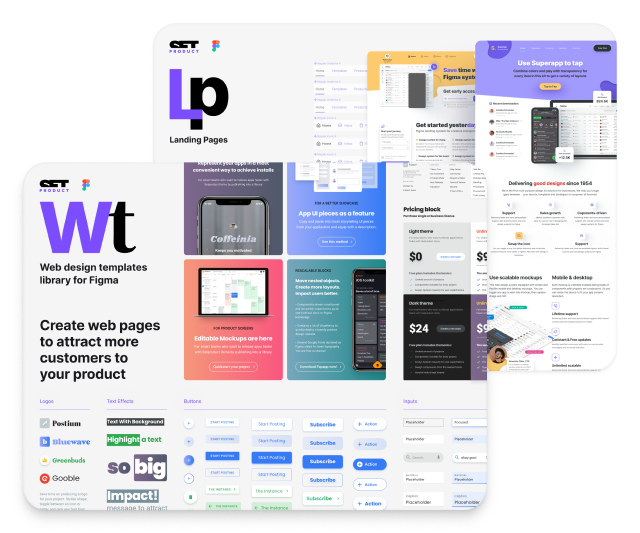 Figma templates UI kit - Mobile, Dashboard, Websites, React & Angular
