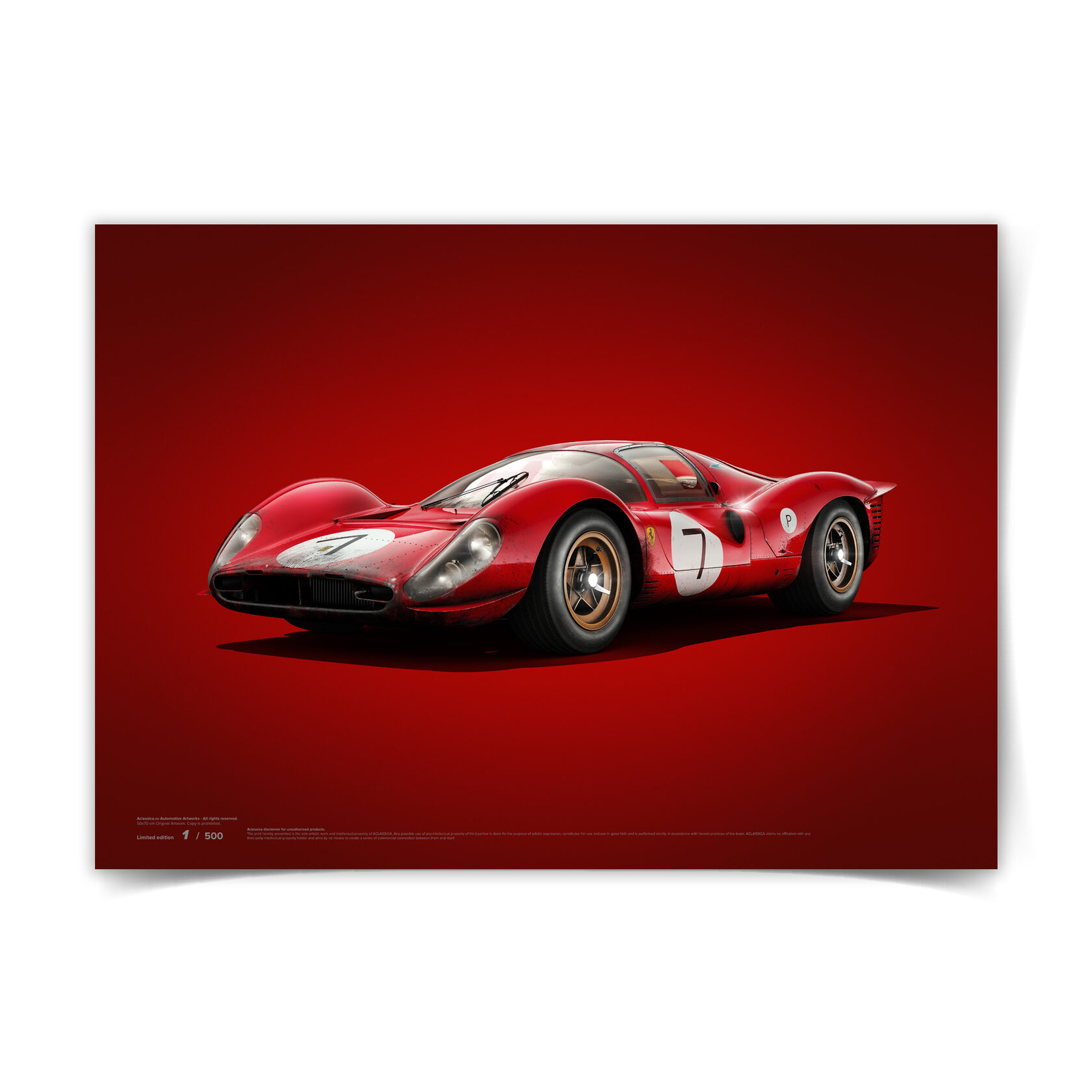 Купить постер Ferrari 330 P4 Red Side – Aclassica