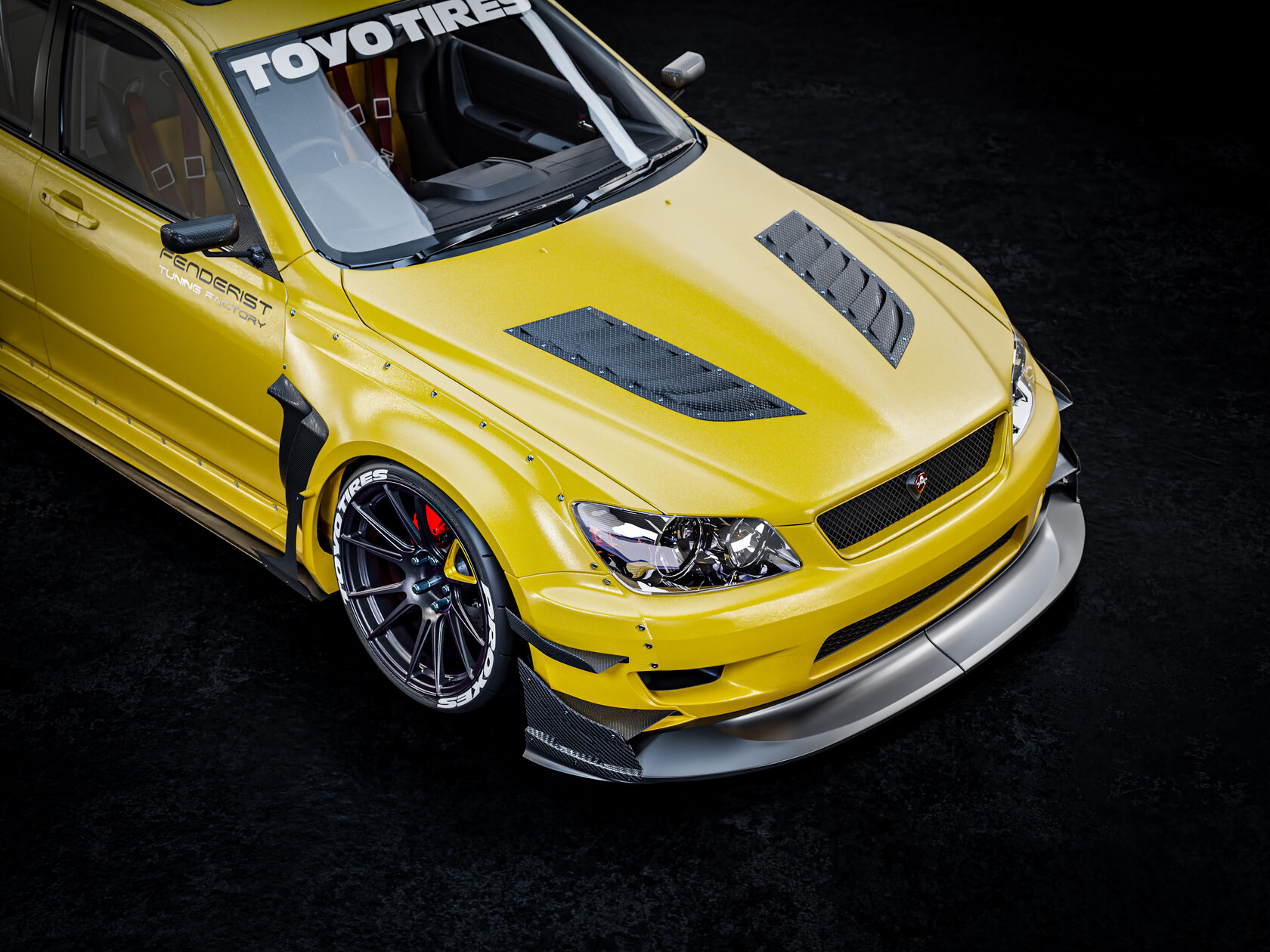Full FENDERIST SPEC R DRIFT kit / WIDE BODY KIT TOYOTA ALTEZZA / LEXUS ...
