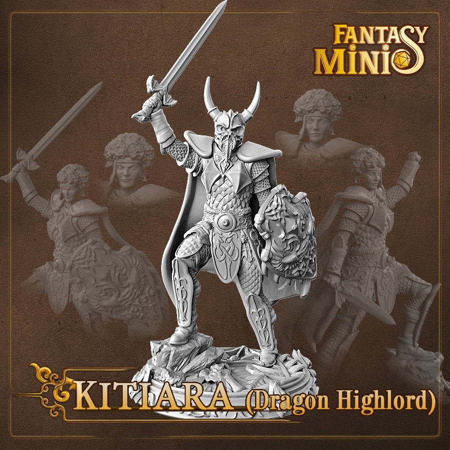 Kitiara uth Matar Miniature | Dragonlance miniatures | Fantasy Minis
