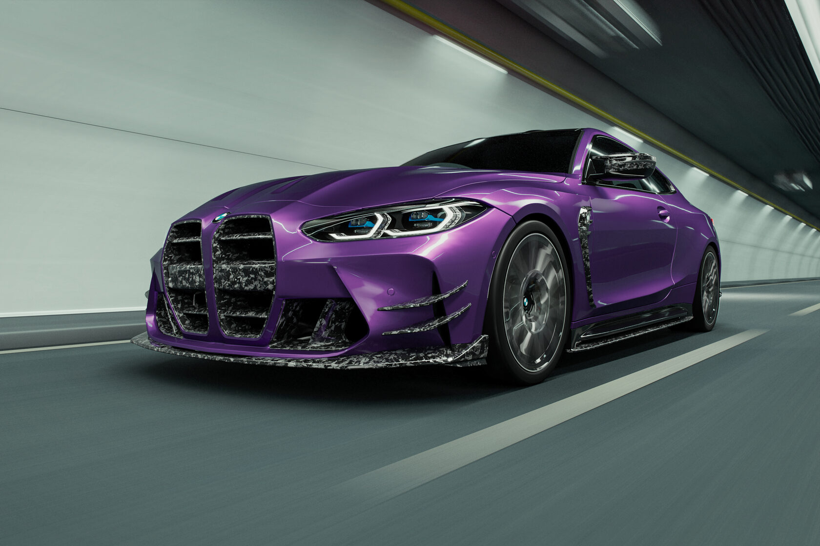 BMW M4 purple SPORT TECH