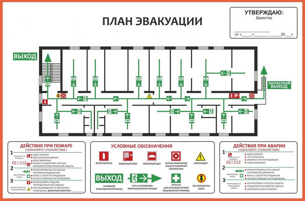 Планы эвакуации людей при пожаре
