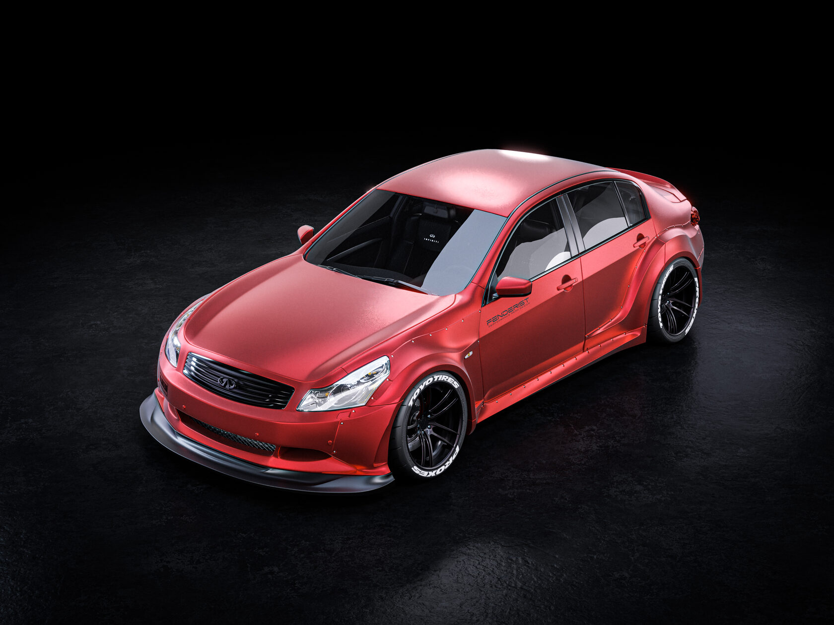 FENDERIST SPEC S Full Set / WIDE BODY KIT INFINITI G37 / NISSAN SKYLINE ...