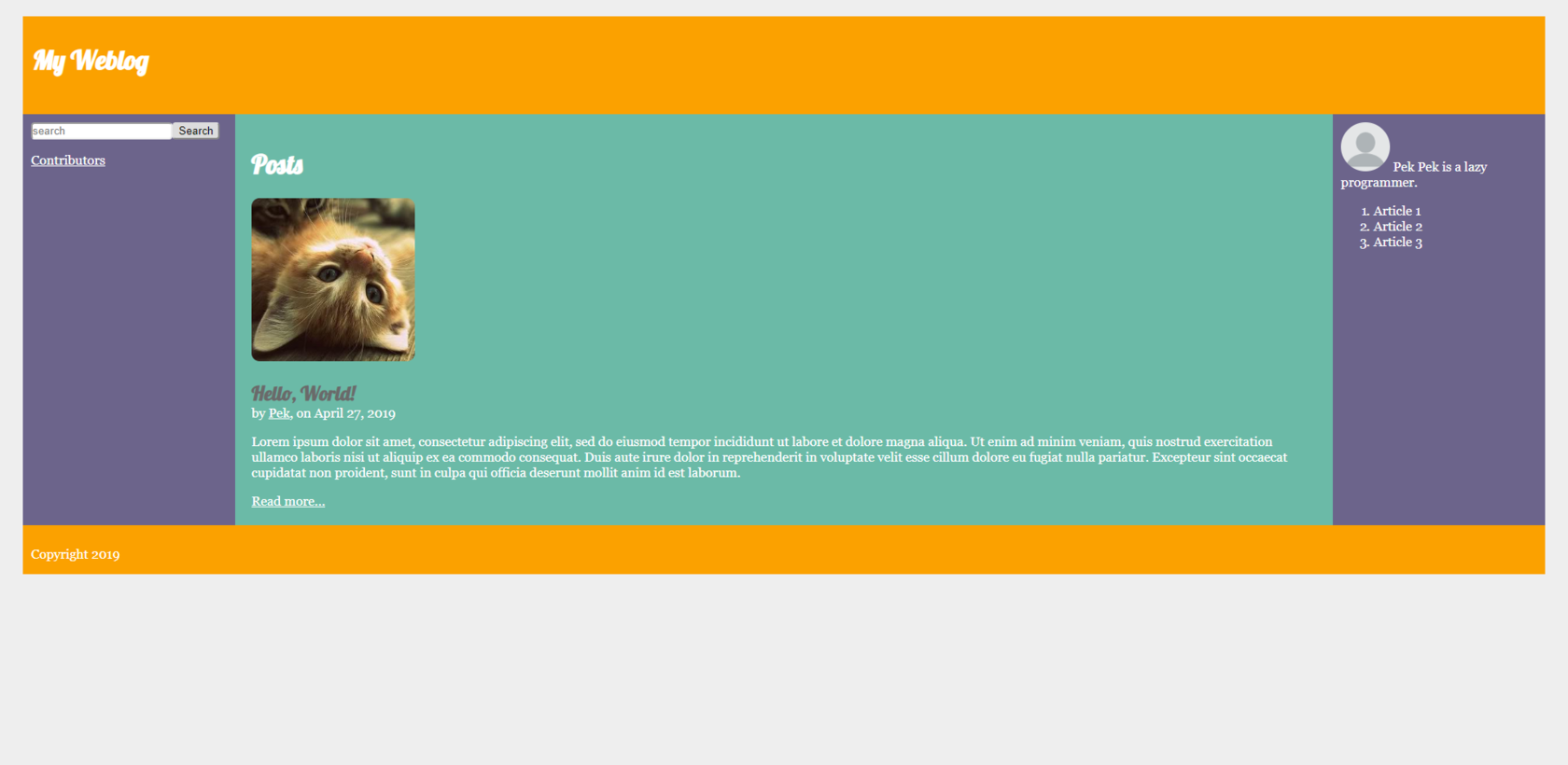 Web Developer Exercise