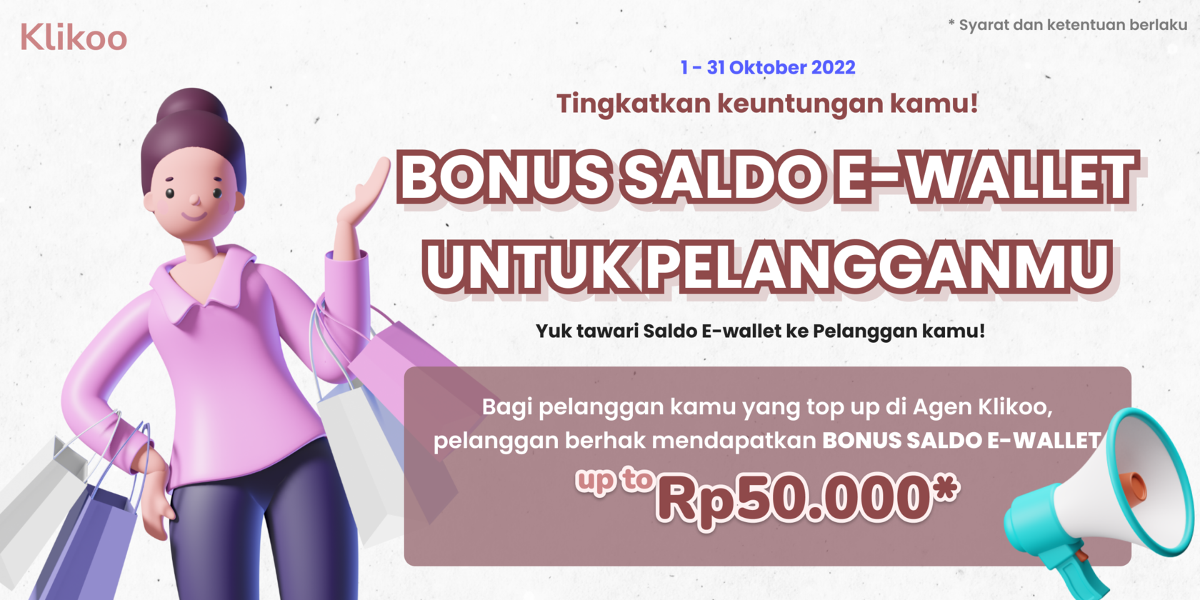 Increase Your Profit! Bonus E-wallet up to Rp50.000 for Your Customers ...