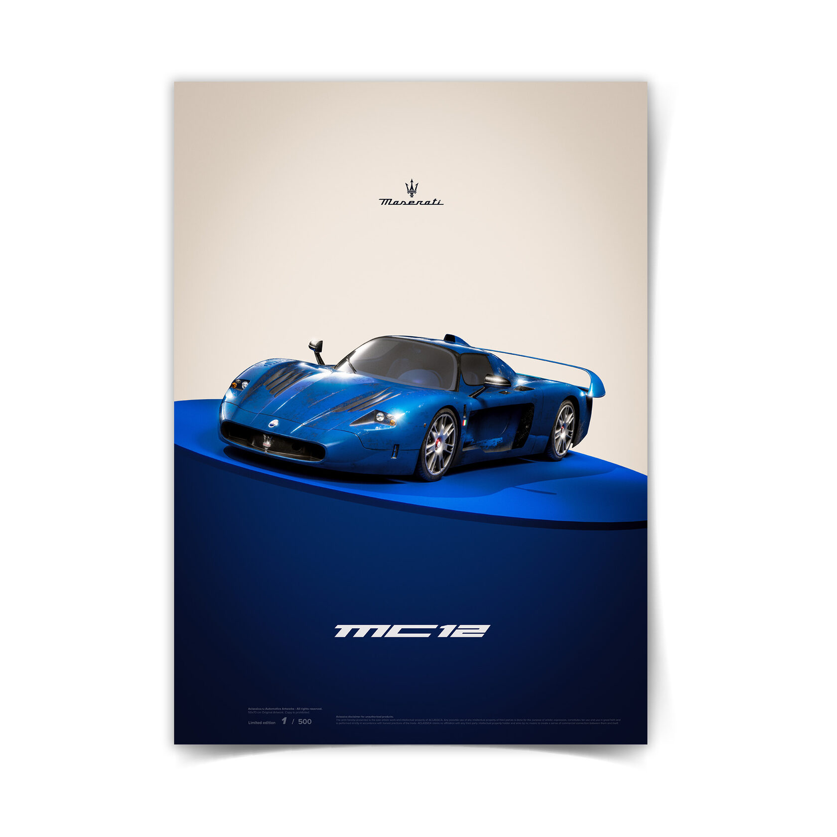 Купить постер Maserati MC12 Stradale Blue – Aclassica