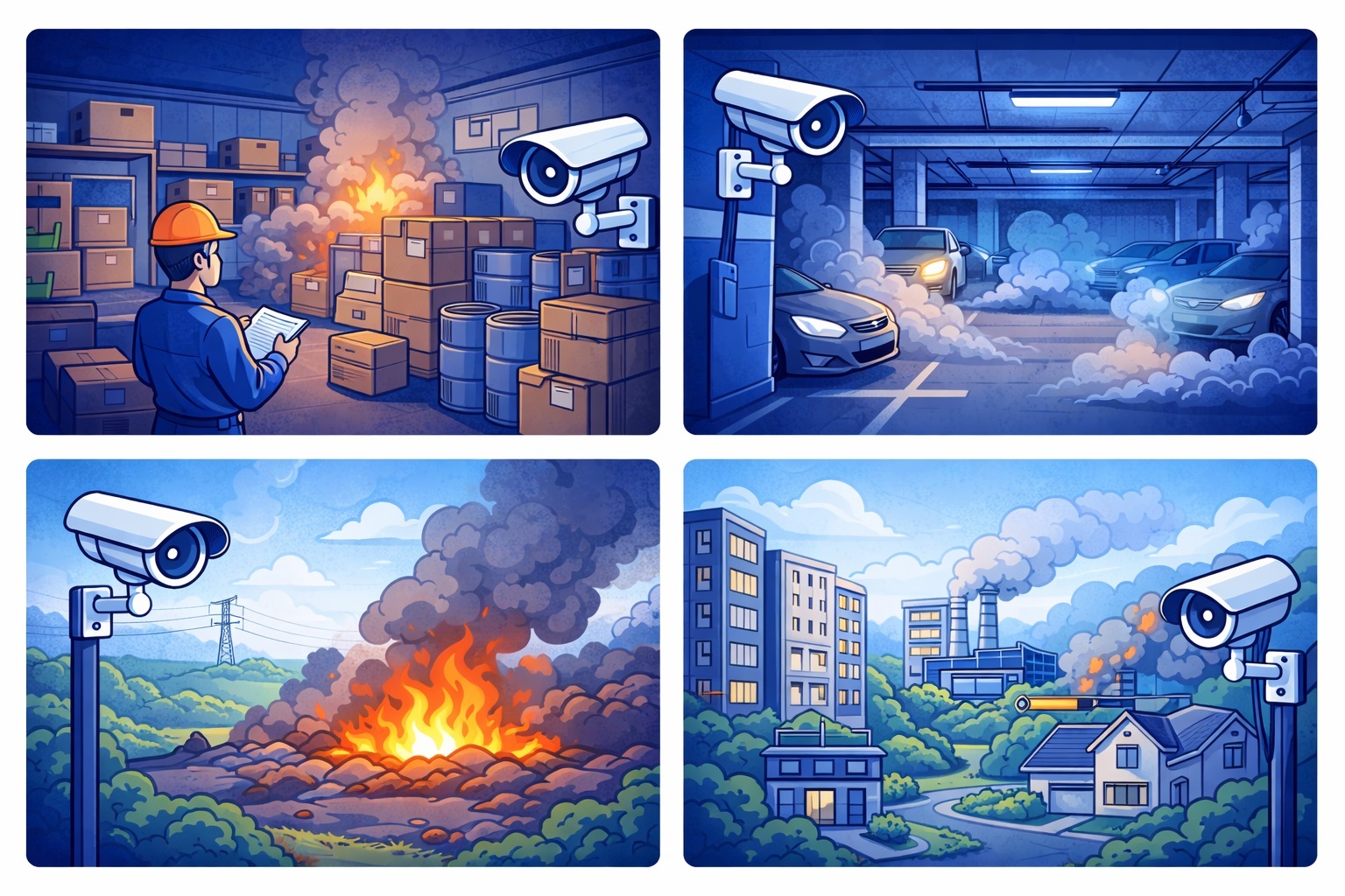 Smoke and Fire Detection in SmartVision: Early Video-Based Fire Warning ...