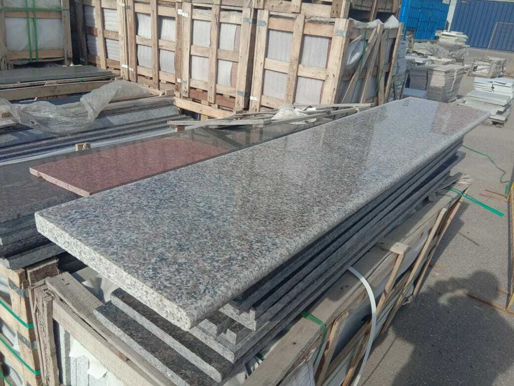 Гранитные ступени G361 Чайна Роса Бета 1800х360х30мм полированные ...