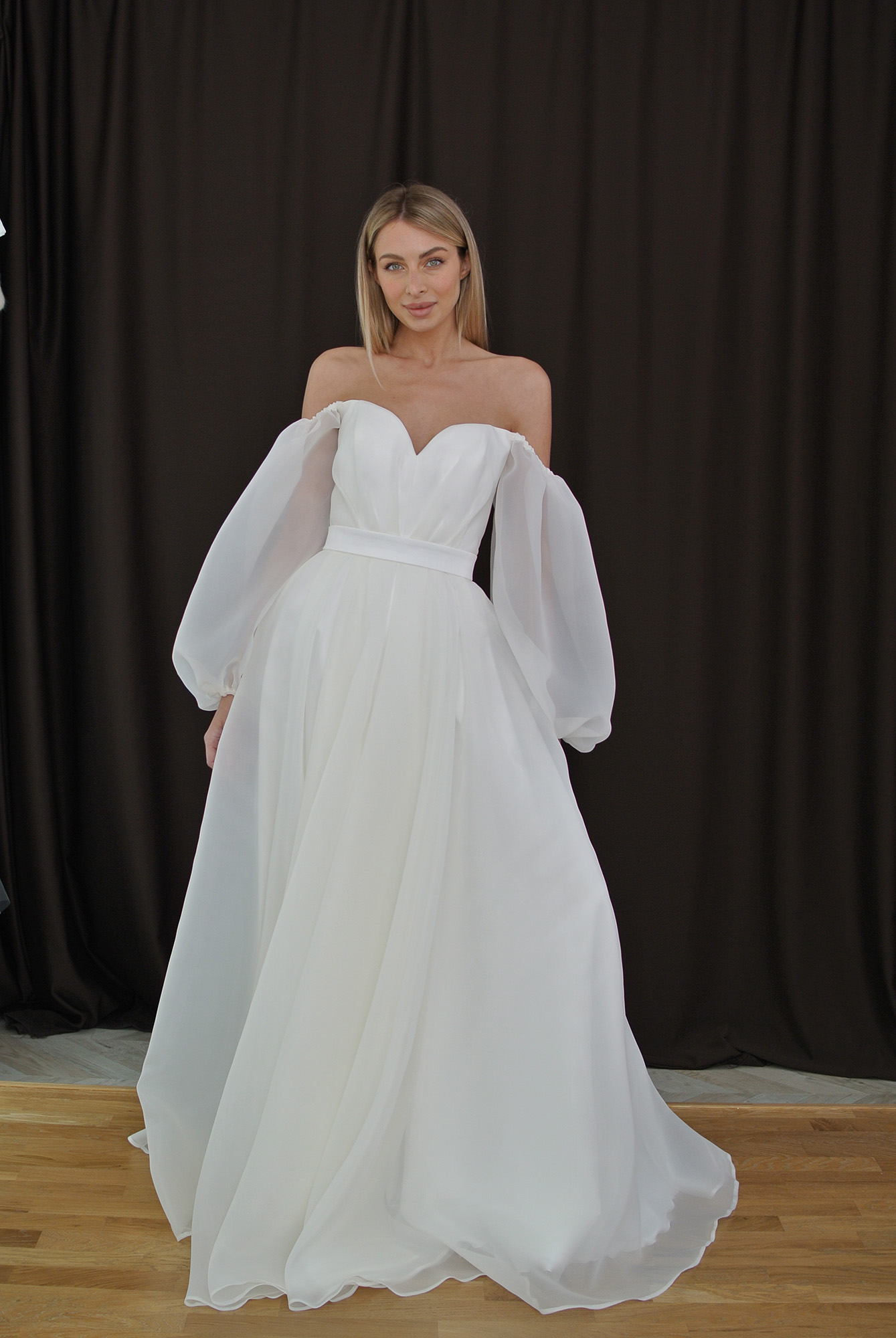 Свадебное платье Ола из органзы для беременных купить в спб | Milki ...