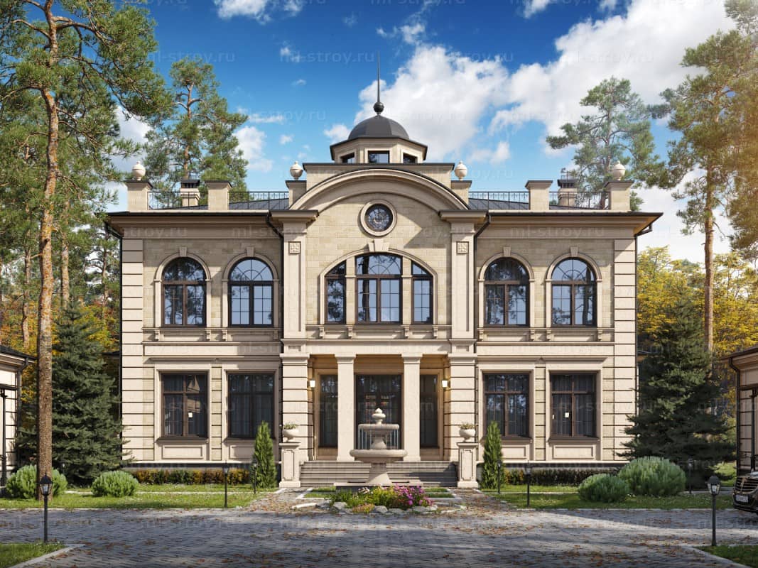 Импозантный дом в стиле эклектика G-409-2P
