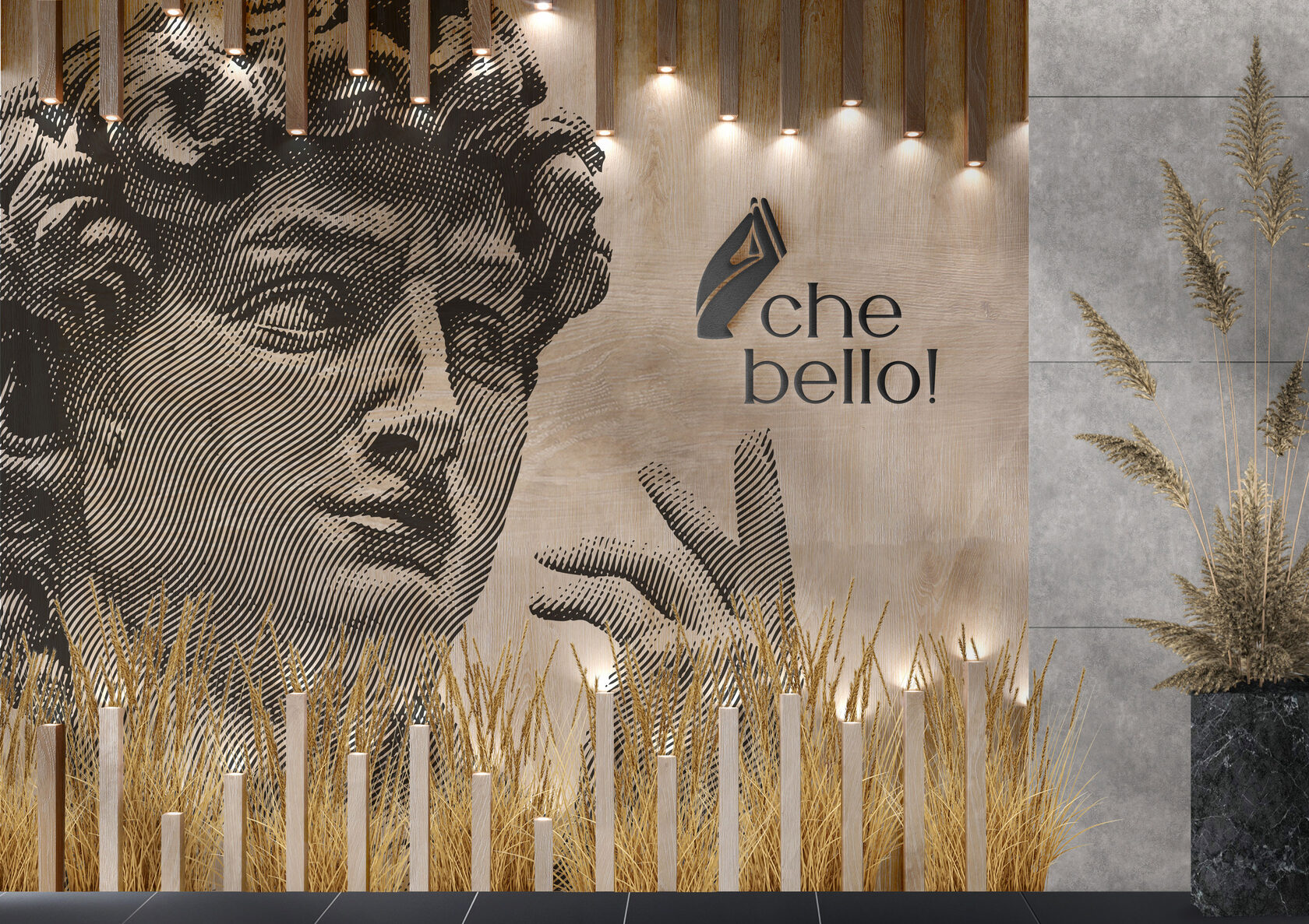 Нэйминг, логотип и фирменный стиль итальянского ресторана Che Bello