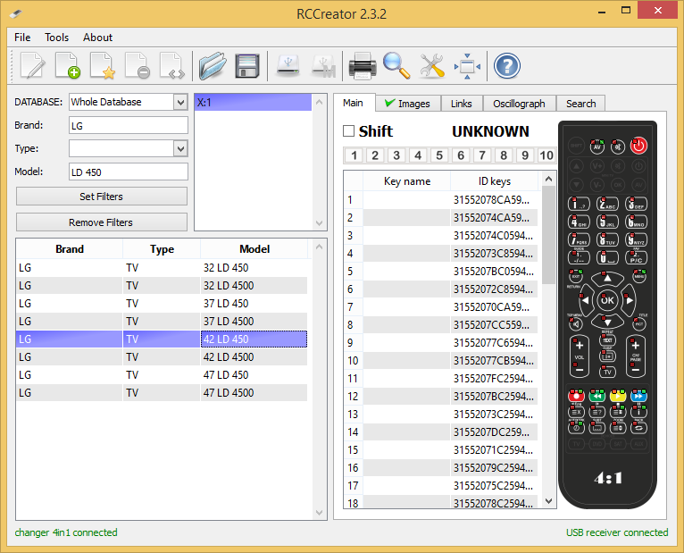 RCCreator - USB Programmable Universal Remote Controls
