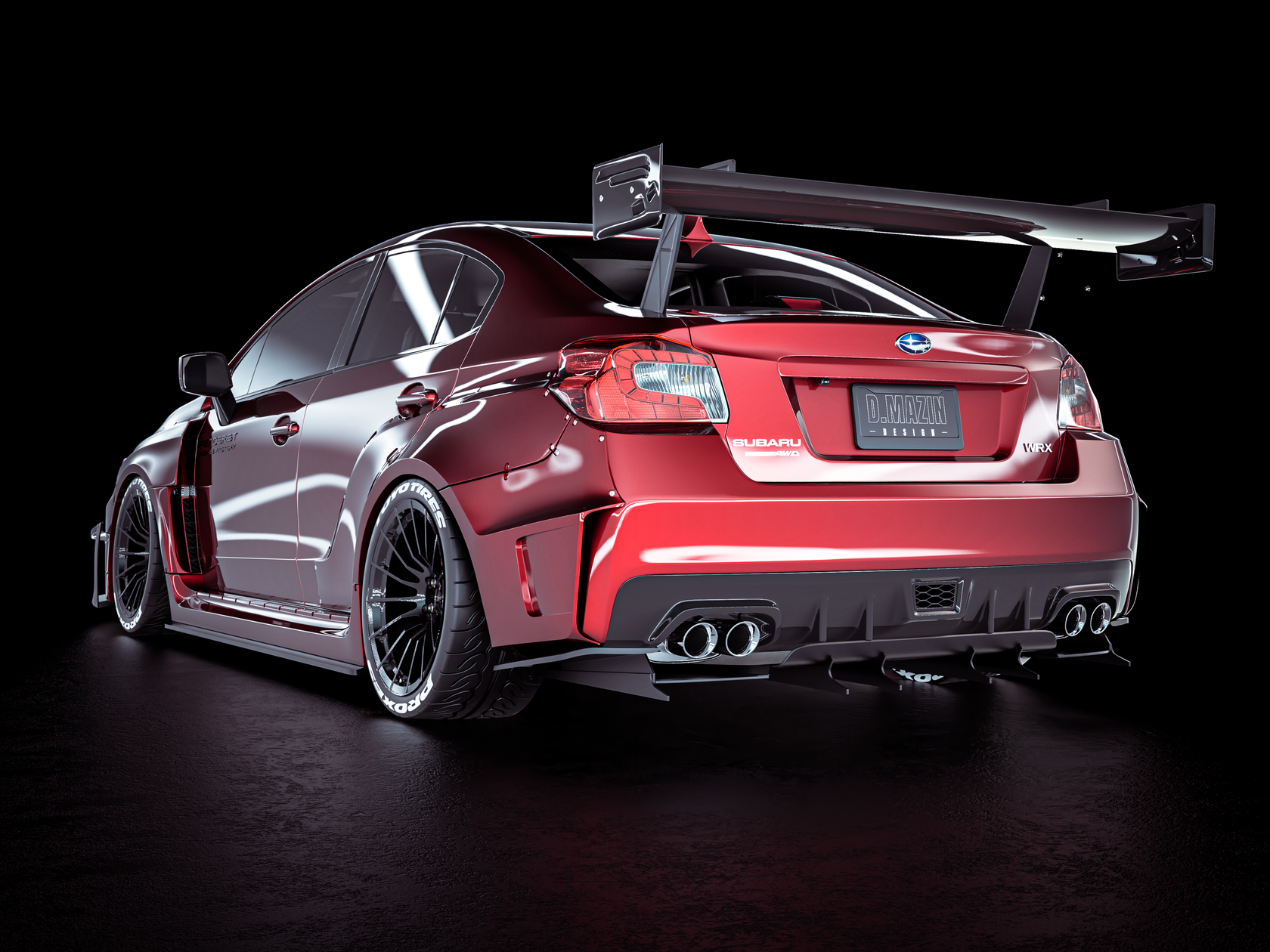Full URBAN-R ver 1 kit / WIDE BODY KIT Subaru Impreza WRX STI 17+