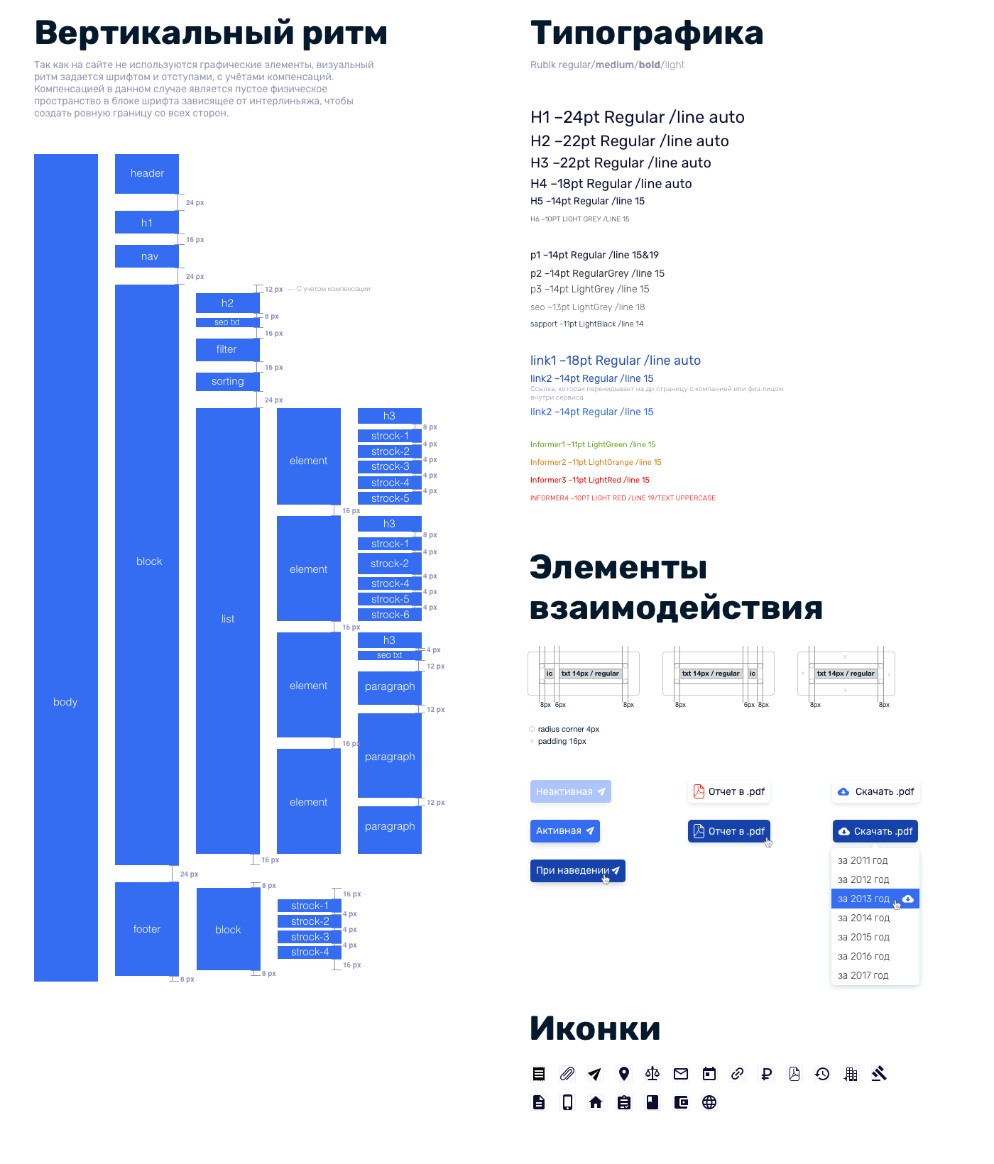 Design System and Redesign of Rusprofile.ru — Baturin Group