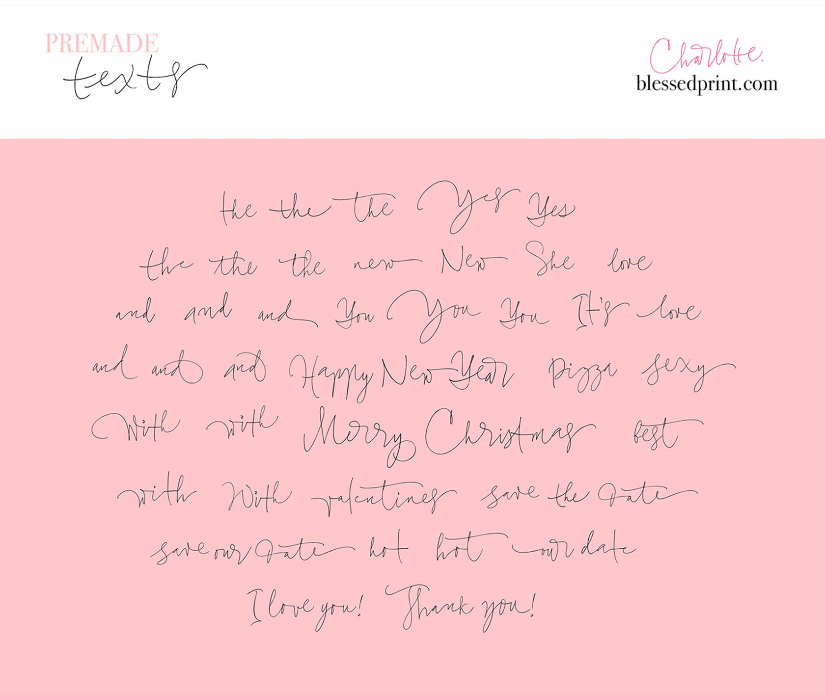 Charlotte Font| Script Fonts - Blessed Print