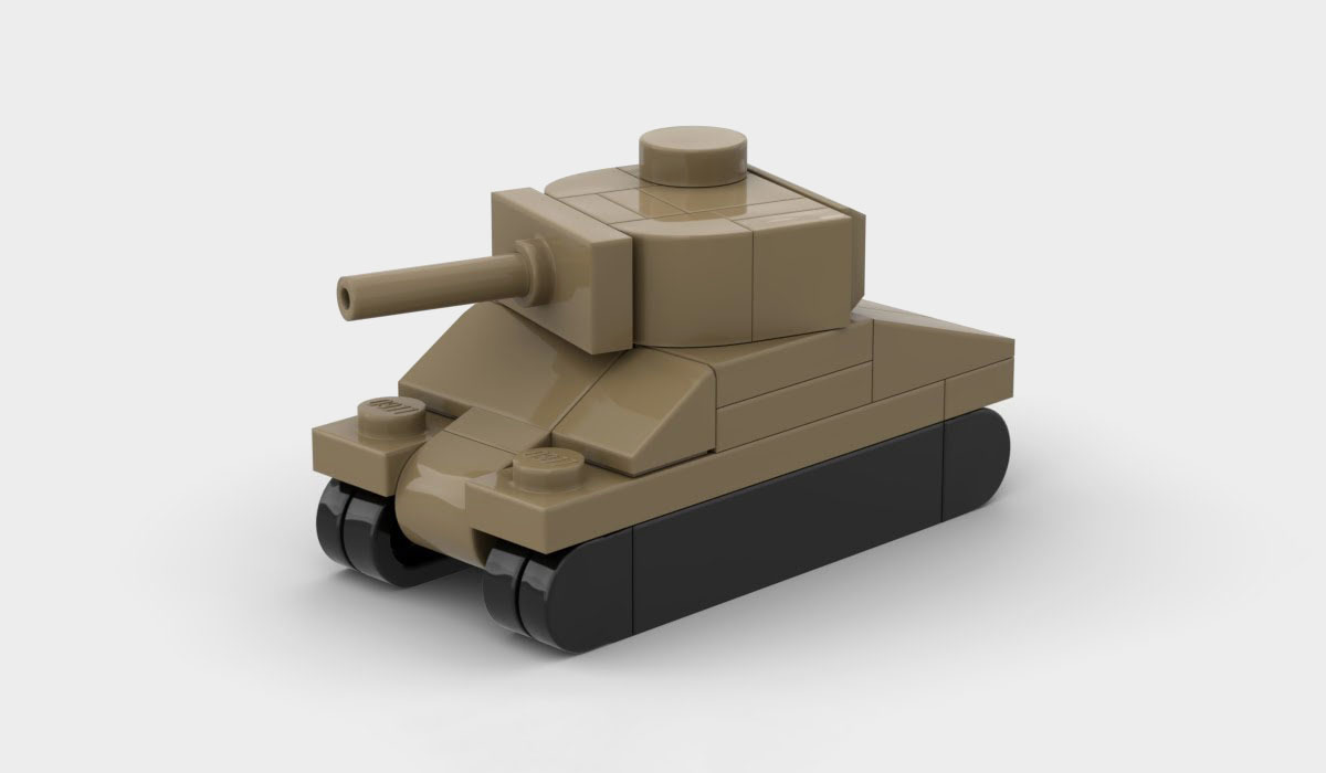 LEGO мини самоделка: Танк M4 Sherman