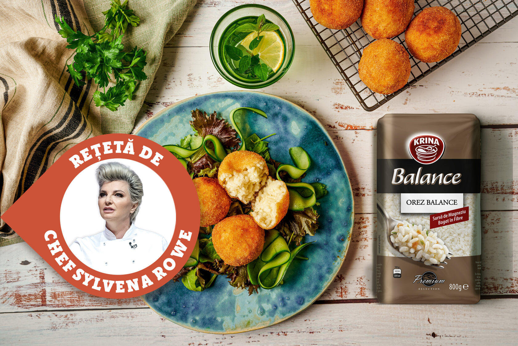 Chiftele de orez Balance - rețetă Chef Sylvena Rowe