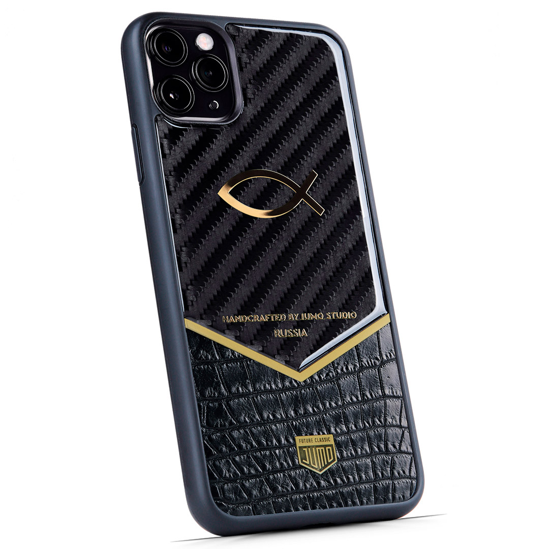 V Steel Frame 1 Crocodile & Gilded Nickel