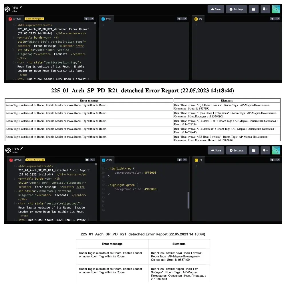 How to Make Revit Reports Readable with Simple CSS