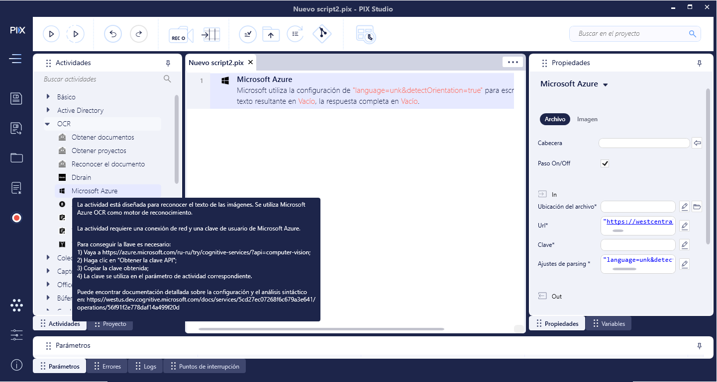 PIX Base de Conhecimento - OCR - Microsoft Azure